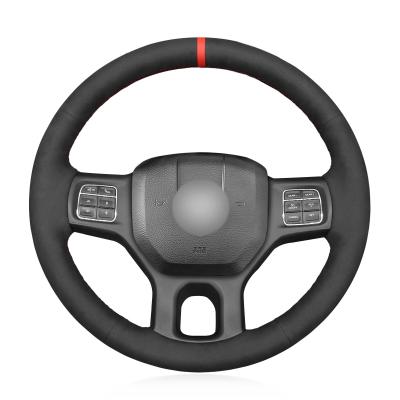 China Best Selling Suede Auto Accessories Car Steering Wheel Cover for Girls Free Samples for Dodge RAM 1500 2012-2018 for sale