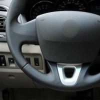 China For Renault Fluence  ZE 2009-2016 Custom Fashion DIY Black Leather Steering Wheel Cover for sale