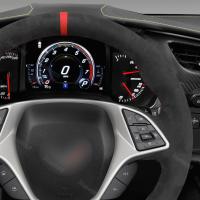 China Custom Hand Stitching Durable High Quality Athsuede Steering Wheel Cover for Chevrolet Corvette C7 2015 2016 2017 2018 2019 2020 for sale