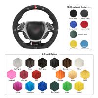 China Custom Hand Stitching Durable High Quality Athsuede Steering Wheel Cover for Chevrolet Corvette C7 2015 2016 2017 2018 2019 2020 for sale