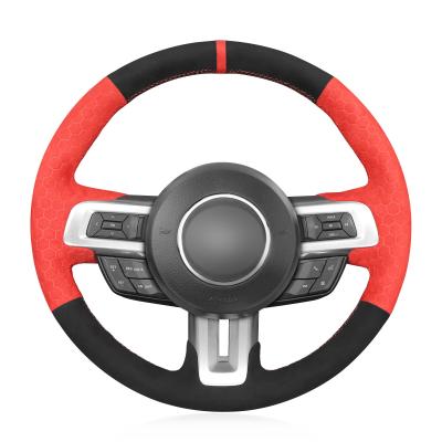 China Hand Sewing New Suede Steering Wheel Cover For Ford Mustang for sale