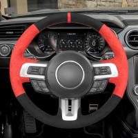 China Hand Sewing New Suede Steering Wheel Cover For Ford Mustang for sale