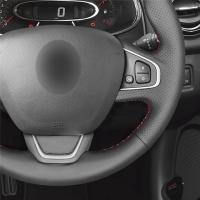 China Custom Hand Sewing Artificial Leather Steering Wheel Cover Multi-function for Renault Clio 4 Kaptur Captur 2016-2019 for sale