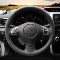 China PU Leather Hand Sewing Black DIY Steering Wheel Cover For Subaru Forester Impreza Legacy 2008 2009 2010 2011 2012 Exiga 2 for sale