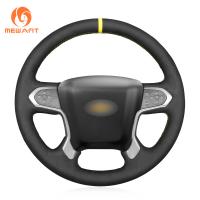 China Hand Stitching Black Suede Steering Wheel Cover for Chevrolet Silverado 1500 LD Suburban Tahoe 2014-2018 for sale