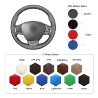 China Custom Hand Sewing Artificial Leather Steering Wheel Cover Multi-function for Renault Clio 4 Kaptur Captur 2016-2019 for sale
