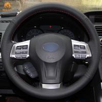 China Leather Steering Wheel Cover for Subaru Forester 2013-2015 Legacy 2013-2014 Outback 2013-2014 XV 2013-2015 for sale