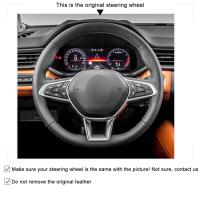 China Custom Hand Sewing Artificial Leather Steering Wheel Cover for Renault Clio 5 V Zoe Captur 2019 2020 for sale