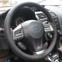 China Leather Steering Wheel Cover for Subaru Forester 2013-2015 Legacy 2013-2014 Outback 2013-2014 XV 2013-2015 for sale