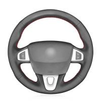 China Hand Stitching Sport Artificial Leather Steering Wheel Cover for Renault Megane 3 Coupe RS 2010 2011 2012 2013 2014 2015 2016 for sale