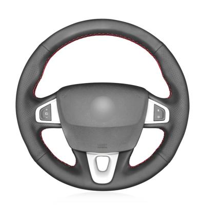 China Hand Stitching Sport Artificial Leather Steering Wheel Cover for Renault Megane 3 Coupe RS 2010 2011 2012 2013 2014 2015 2016 for sale
