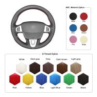China Hand Stitching Sport Artificial Leather Steering Wheel Cover for Renault Megane 3 Coupe RS 2010 2011 2012 2013 2014 2015 2016 for sale