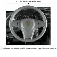 China Mewant Hand-Sew Suede Carbon Fiber Car Steering Wheel Cover Wrap for Chevrolet Niva 2009-2020 for Vauxhall Corsa (D) 2006 -2015 for sale