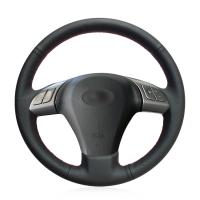 China Custom Leather Suede Sewing DIY Steering Wheel Cover for Subaru BRZ WRX STI Levorg Tribeca Impreza Legacy Outback XV Forester for sale