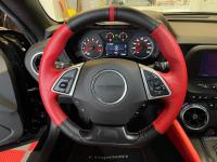 China Hand Stitching Red Black Leather Steering Wheel Cover for Chevrolet Camaro 2017 2018 2019 2020 for sale