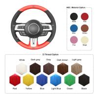 China Hand sewing Durable PU Leather Steering Wheel Cover For Ford Mustang 2015-2023 for sale