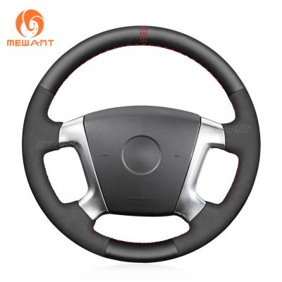 China Hand Stitching Black PU Leather Suede Steering Wheel Cover for Chevrolet Epica 2006 2007 2008 2009 2010 2011 for sale