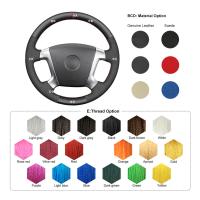 China Hand Stitching Black PU Leather Suede Steering Wheel Cover for Chevrolet Epica 2006 2007 2008 2009 2010 2011 for sale