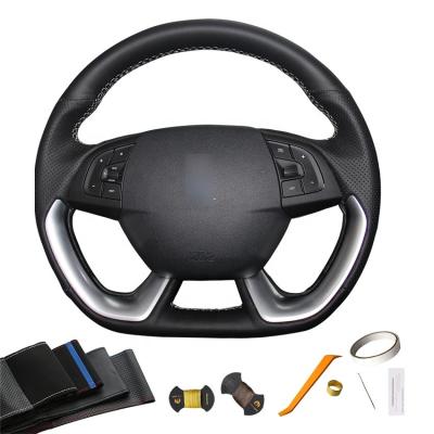 China Custom Hand Sewing Factory Price and High Quality Steering Wheel Cover for Citroen  DS5 for DS 4S for sale