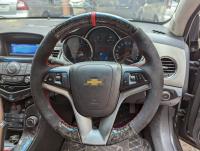 China Hand Sewing Forged Carbon Suede Steering Wheel Cover for Chevrolet Holden Cruze Aveo Orlando Ravon R4 for sale