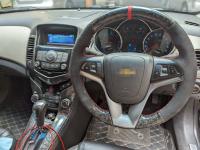 China Hand Sewing Forged Carbon Suede Steering Wheel Cover for Chevrolet Holden Cruze Aveo Orlando Ravon R4 for sale