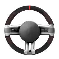 China Hand Stitching  Backed Athsuede Steering Wheel Cover For Ford Mustang for sale