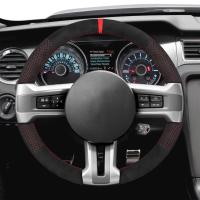 China Hand Stitching  Backed Athsuede Steering Wheel Cover For Ford Mustang for sale