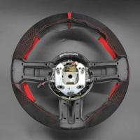China Hand Stitching  Backed Athsuede Steering Wheel Cover For Ford Mustang for sale