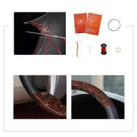 China MEWANT For Toyota Highlander Camry Provide the Handmade Sewing Carbon Fiber Suede Leather 3D Steering Wheel Covers for sale