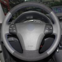 China Hand Sewing Suede Leather Steering Wheel Cover for Volvo S40 V50 2005 2006 2007 2008 2009 2010 20112012 for sale
