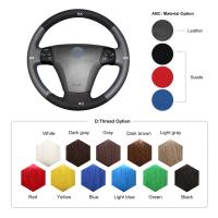 China Hand Sewing Suede Leather Steering Wheel Cover for Volvo S40 V50 2005 2006 2007 2008 2009 2010 20112012 for sale