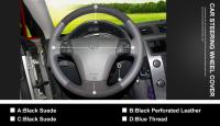 China Hand Sewing Suede Leather Steering Wheel Cover for Volvo S40 V50 2005 2006 2007 2008 2009 2010 20112012 for sale