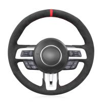 China Hand Stitching Soft Athsuede Steering Wheel Cover For Ford Mustang 2015-2023 for sale