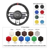 China Hand Stitching Soft Athsuede Steering Wheel Cover For Ford Mustang 2015-2023 for sale