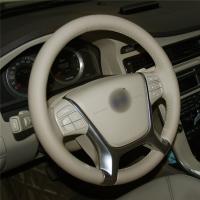 China Car Accessories Hand Sewing Stitching Beige Artificial Leather Steering Wheel Cover for Volvo S80 XC60 XC70 2010 2011 2012 2013 for sale