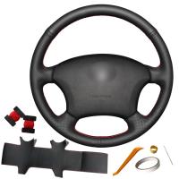 China Hand Sewing Black DIY PU Leather Steering Wheel Cover For Toyota Sequoia Land Cruiser Prado 2003 2004 2005 2006 2007 2008 2009 for sale