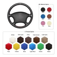 China Hand Sewing Black DIY PU Leather Steering Wheel Cover For Toyota Sequoia Land Cruiser Prado 2003 2004 2005 2006 2007 2008 2009 for sale