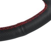 China Hand Sewing Black DIY PU Leather Steering Wheel Cover For Toyota Sequoia Land Cruiser Prado 2003 2004 2005 2006 2007 2008 2009 for sale