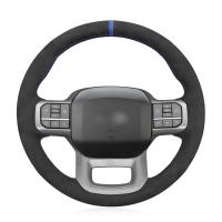 China Hand Stitching  Athsuede Steering Wheel Cover For Ford F-150 F-350 F-450 Expedition 2021-2024 for sale