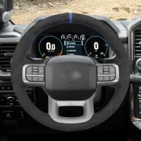 China Hand Stitching  Athsuede Steering Wheel Cover For Ford F-150 F-350 F-450 Expedition 2021-2024 for sale