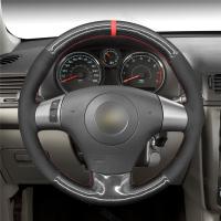 China Hand Sewing Black Suede Carbon Steering Wheel Cover for Chevrolet Corvette Malibu 2008-2012 HHR 2006-2011 Cobalt 2010 for sale