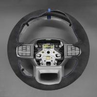 China Hand Stitching  Athsuede Steering Wheel Cover For Ford F-150 F-350 F-450 Expedition 2021-2024 for sale