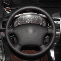China DIY PU Leather Black Custom Steering Wheel Cover For Toyota Camry Highlander Tundra Land Cruiser 2003 2004 2005 2006 2007 for sale