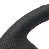 China Car Accessories Interior Black Genuine Leather Custom Steering Wheel Cover For Toyota Corolla Verso 2006 Camry 2004 2005 2006 for sale