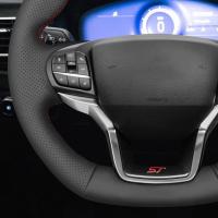 China MEWANT Hand Stitching Genuine Leather Steering Wheel cover for Ford Explorer ST ST-Line Timberline 2020 2021 2022 2023 2024 for sale
