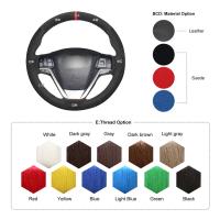 China Black Suede Custom Design DIY Steering Wheel Cover For Toyota Highlander Sienna 2014 2015 2016 2017 2018 2019 for sale