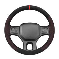 China Car Interior Accessory Handcrafted Premium Athsuede Steering Wheel Cover, Custom Fit for Dodge RAM 1500 3500 2013-2018 Models for sale