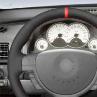 China MEWANT For Opel Corsa C 2000-2006 / Combo C 2001-2011 Car Wholesale Suede Steering Wheel Cover Red Strip Drop Shipping Service for sale