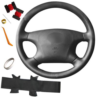China Custom Artificial Leather Design Black Car Steering Wheel Cover For Toyota Avalon Camry Highlander 2001 2002 2003 2004 for sale