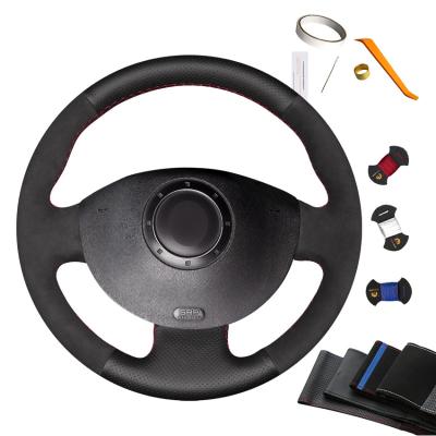 China DIY Leather Stitch Car Steering Wheel Cover for Renault Koleos Fluence ZE Megane Scenic Duster Dacia Clio Captur Kadjar for sale